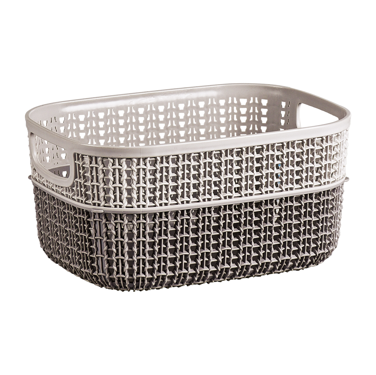 Plast Art Ghiordes Double Color Basket 28,5 x 22 x 15 cm (Assorted Colors)