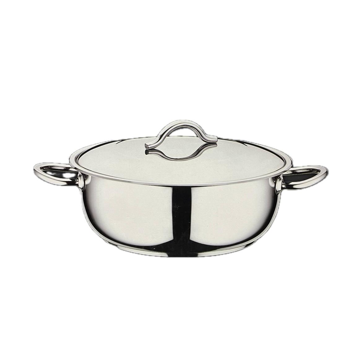 OMS Stainless Steel Low Casserole with Lid 28 cm